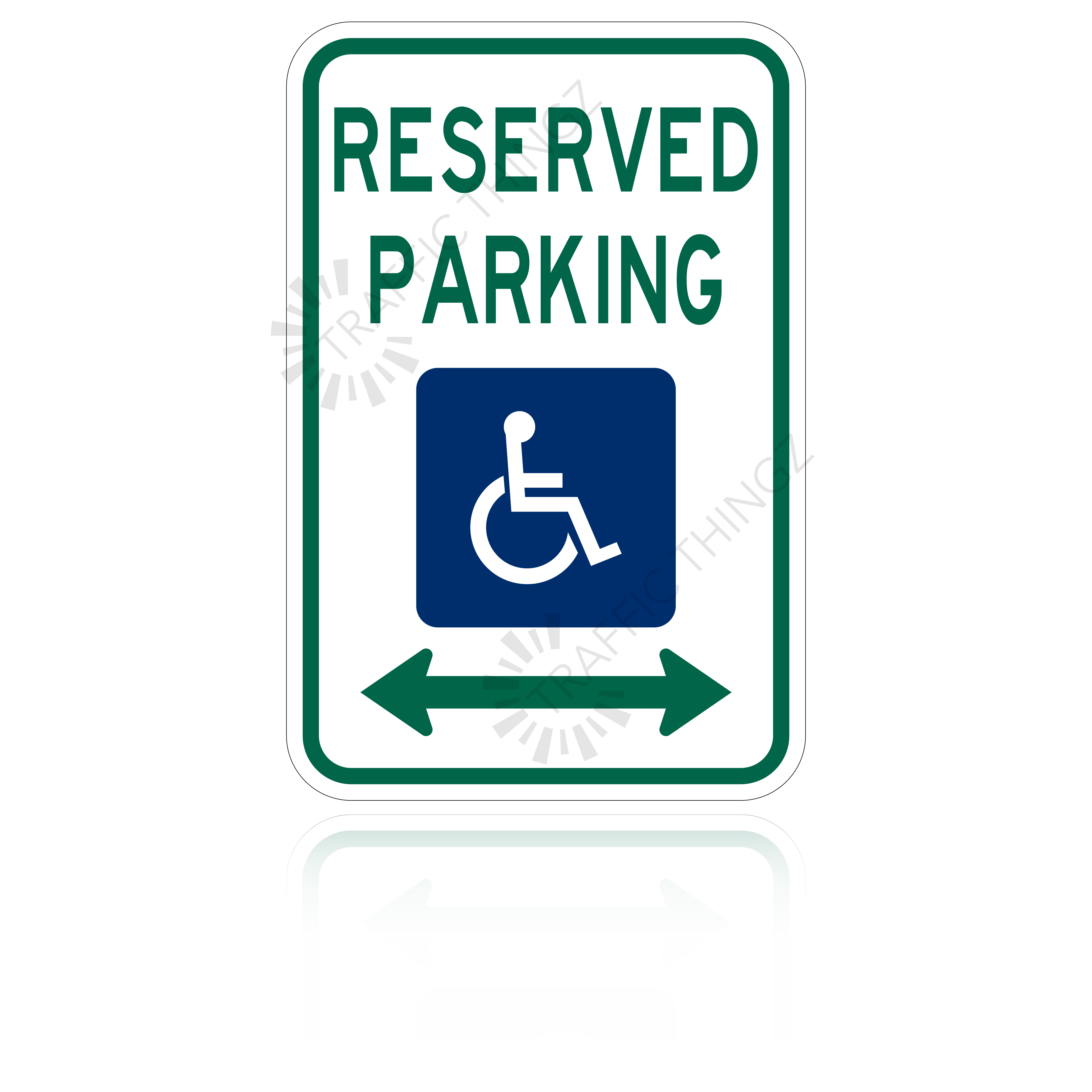 trafficthingz.com: MUTCD R7-8 Reserved Handicap Parking Left and Right trafficthingz.com: MUTCD R7-8 Reserved Handicap Parking Left and Right